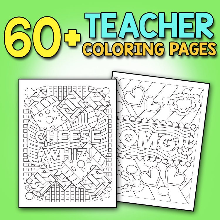 Teacher Appreciation Gift Best Teacher Ever Teacher Coloring Book Funny ...