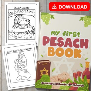 BEST VALUE! My First Pesach Book - Instant Download Coloring Passover ...