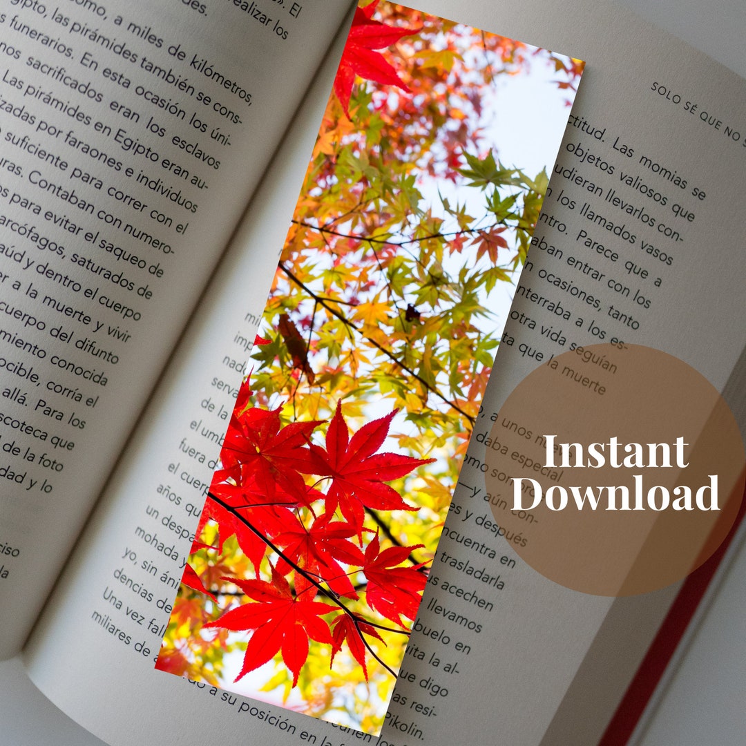 BEST VALUE Printable Bookmarks Set of 3, Autumn Bookmark Page instant ...