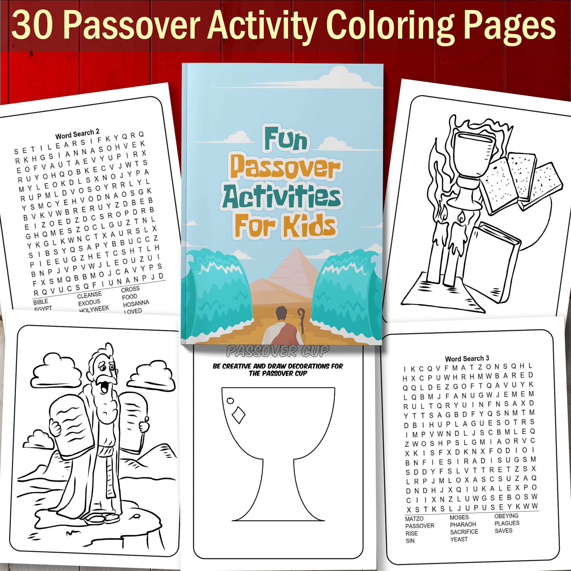 BEST VALUE! Fun Passover Activities for Kids - Instant Download 30 ...
