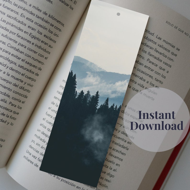 BEST VALUE Printable Bookmarks Set of 3, Mountain Bookmark Designs ...