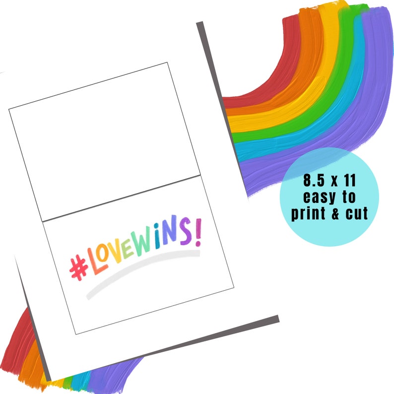 BEST VALUE Happy Pride Month Greeting Card Printable Instant Download ...
