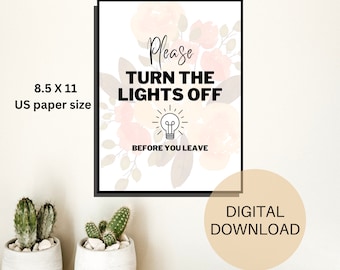 Turn off the Lights Sign - Etsy