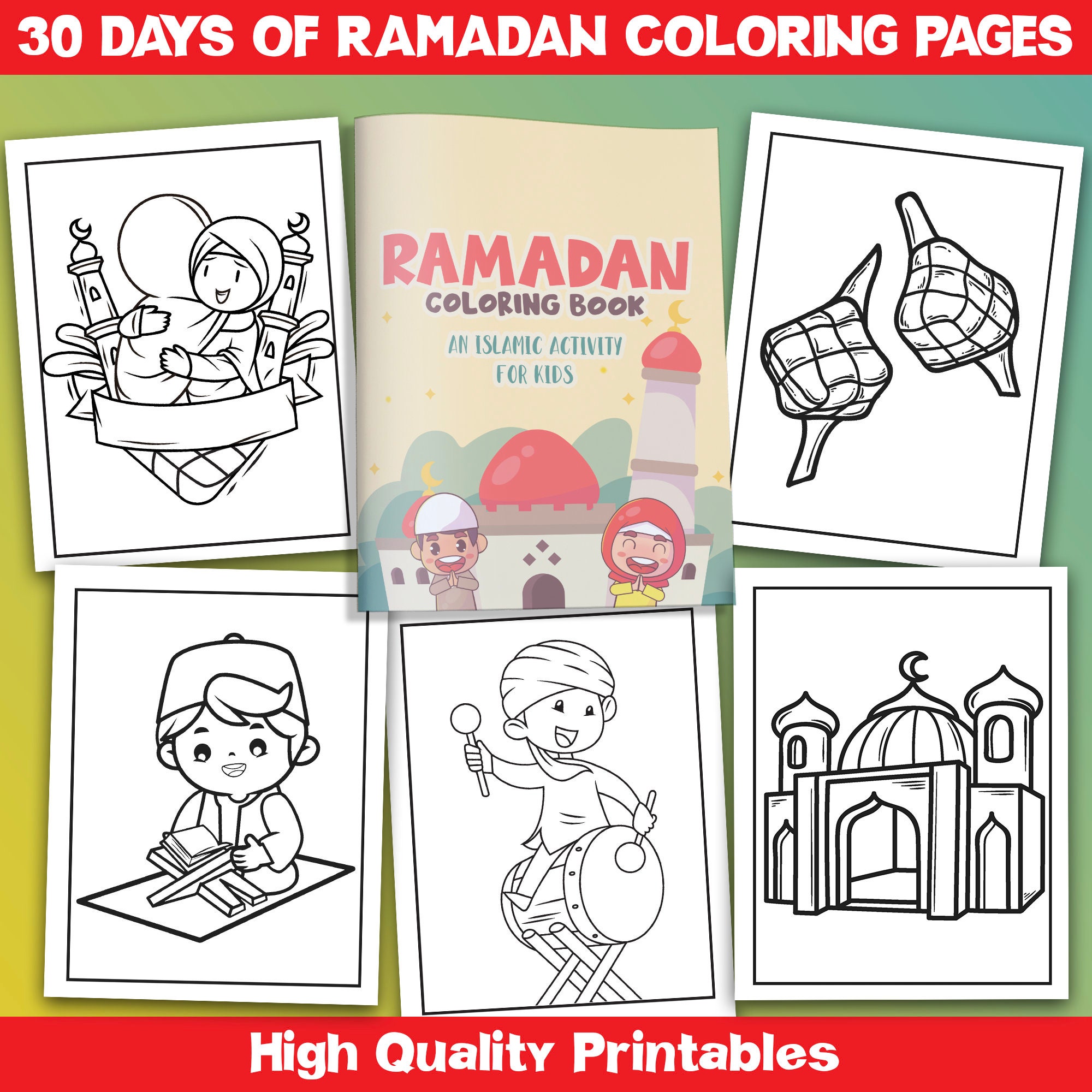 BEST VALUE 30 Ramadan Coloring Book Instant Download an Islamic ...