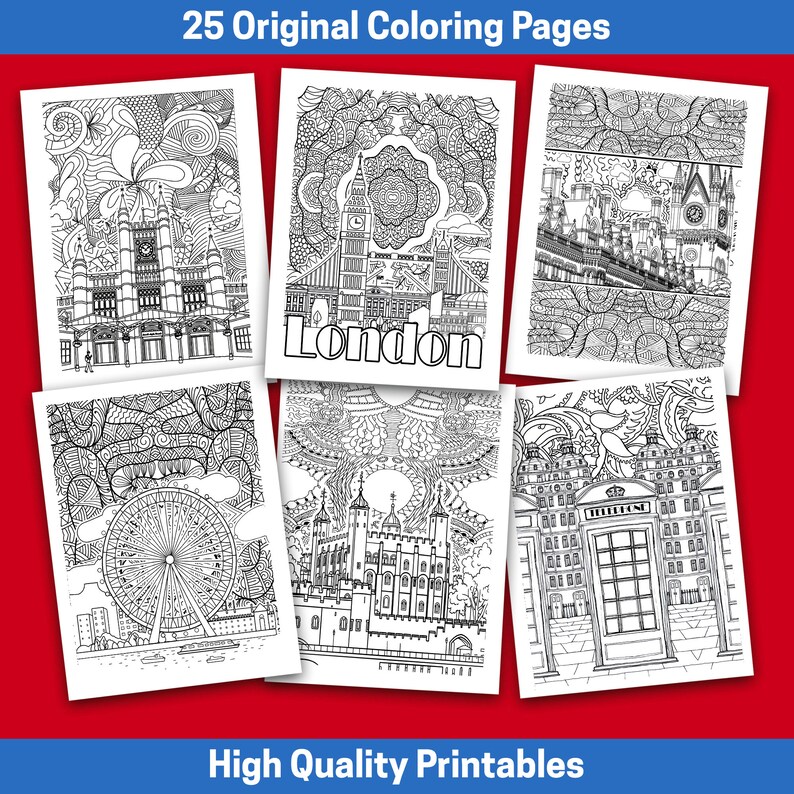 BEST VALUE Hello London Coloring Book Instant Download - Etsy