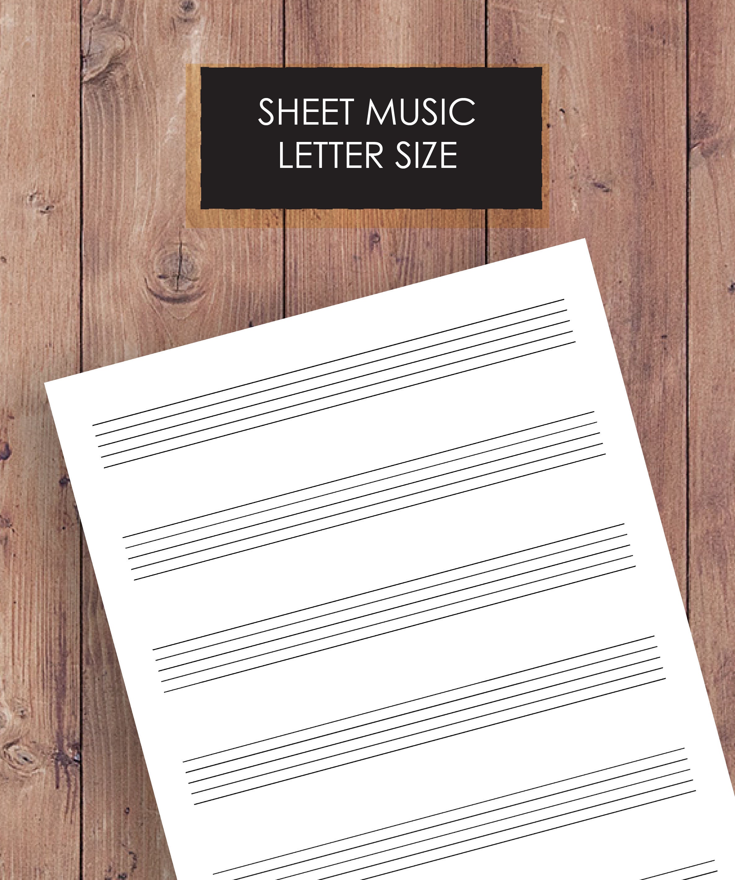 Music Staff Bar Charts Printable PDF, Manuscript Paper, Staves, Sheet ...