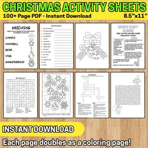 BEST VALUE 100+ Christmas Activity Book Printables Coloring Book ...
