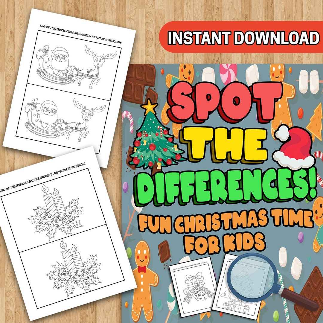 BEST VALUE! Spot the Differences! Fun Christmas Time for Kids - Instant ...