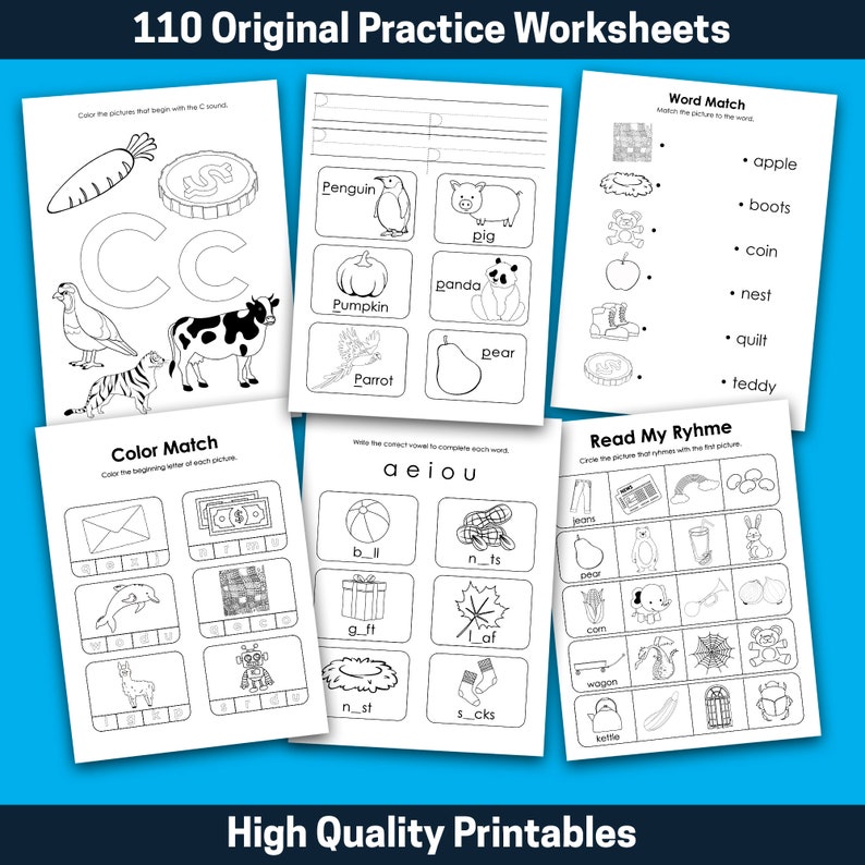 BEST VALUE Phonics Workbook for 2nd Grade Practice Guide for Ages 7-8 ...