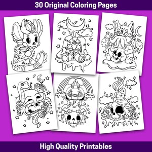 BEST VALUE Creepy Kawaii Satanic Coloring Book - Instant Download Cute ...