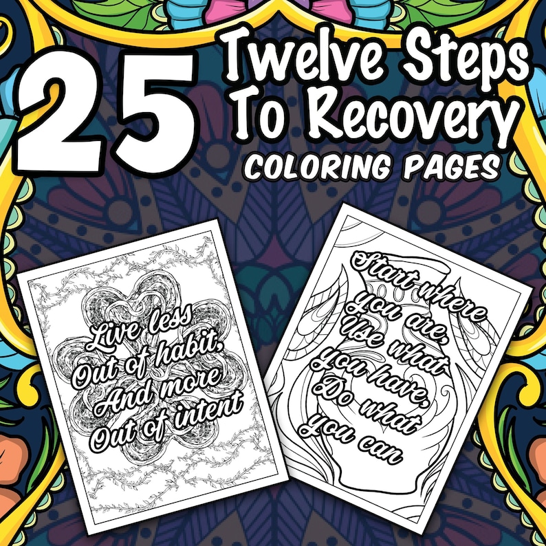 BEST VALUE 25 Twelve Steps to Recovery Coloring Pages - Instant ...