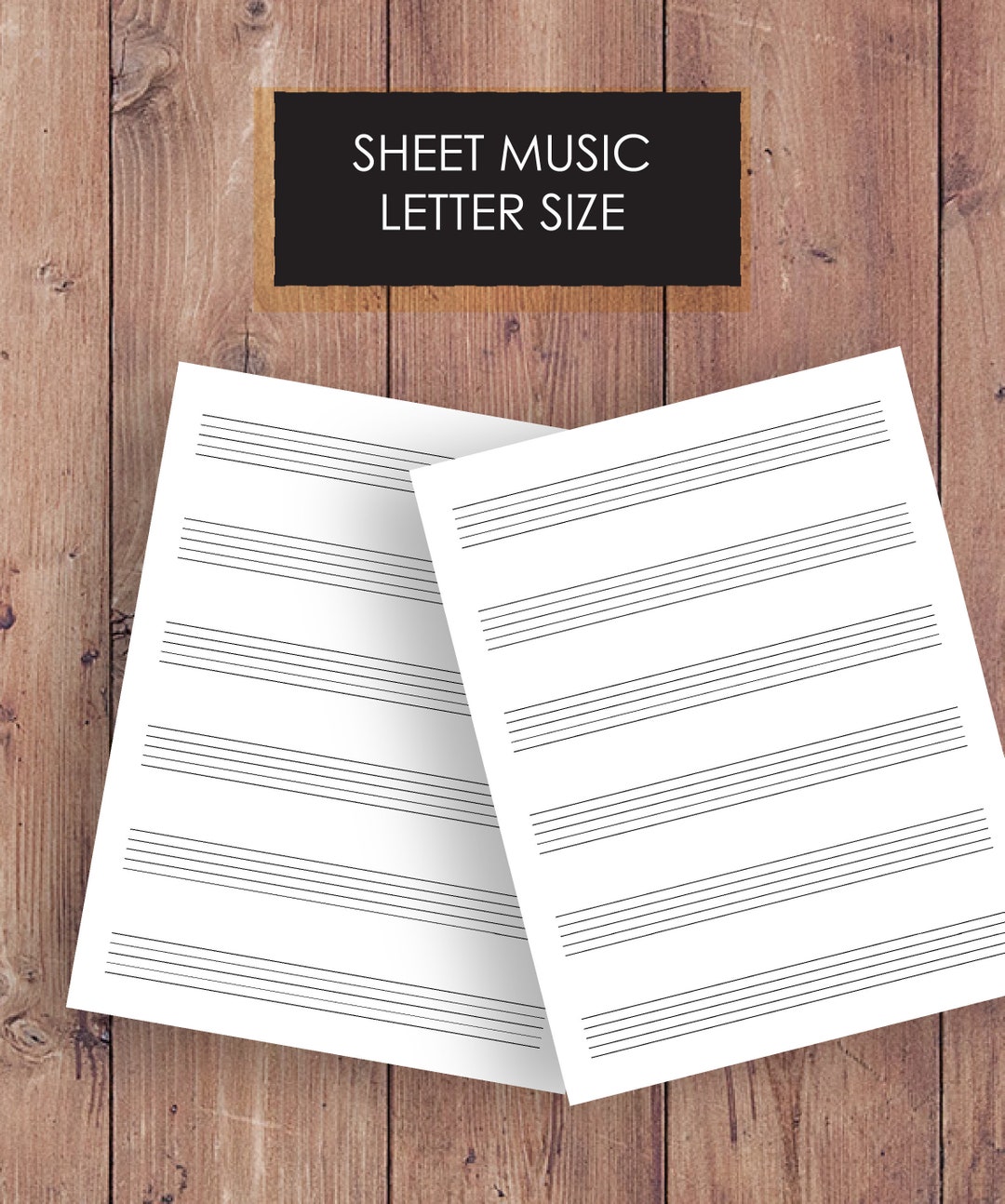 Music Staff Bar Charts Printable PDF, Manuscript Paper, Staves, Sheet ...