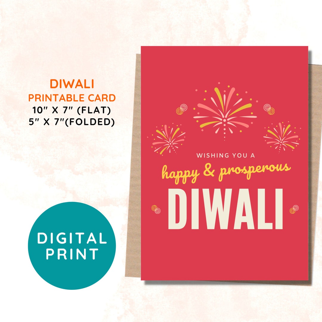 BEST VALUE Diwali Printable Cards - Instant Download Indian Fall ...