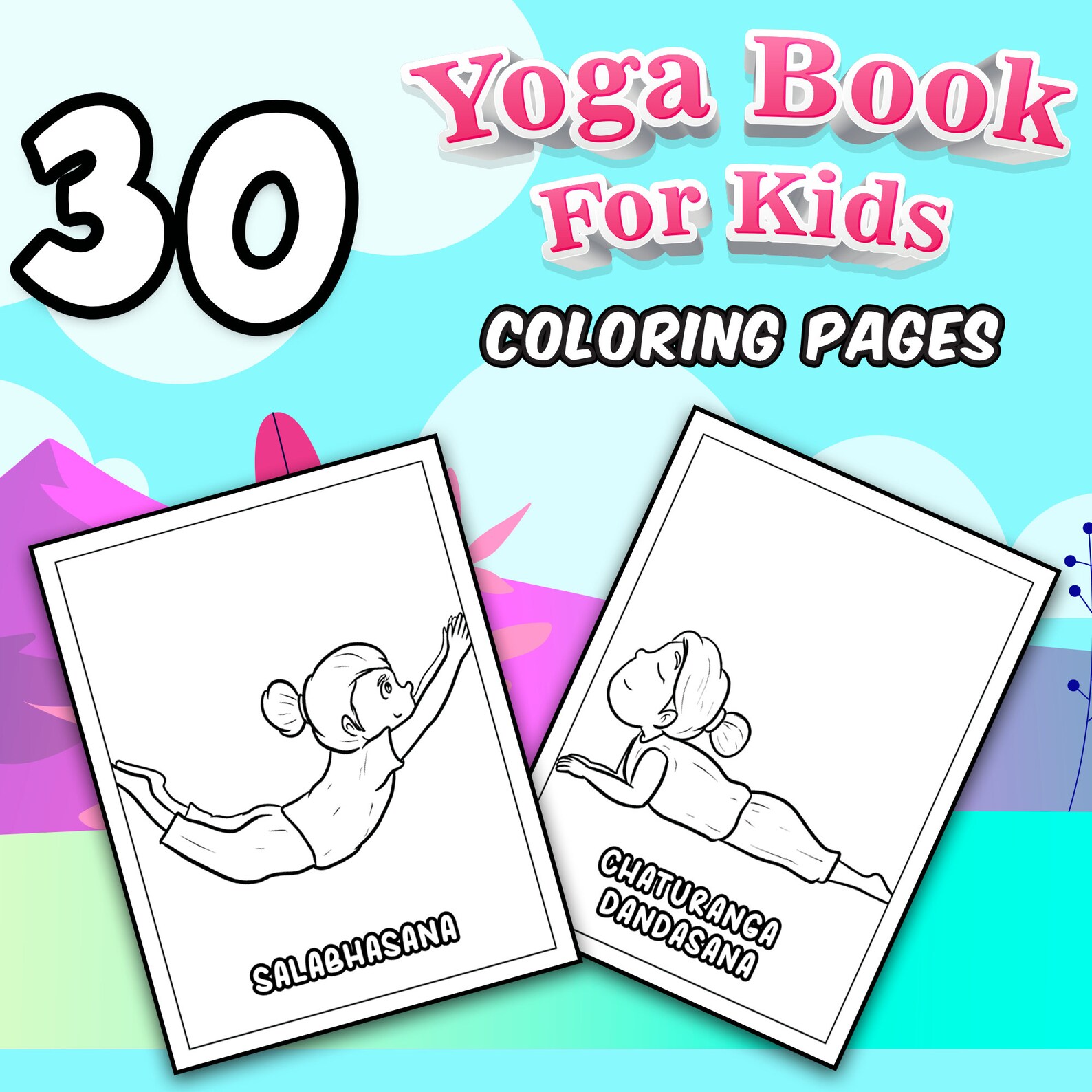 BEST VALUE 30 Yoga Book for Kids Instant Download Coloring - Etsy