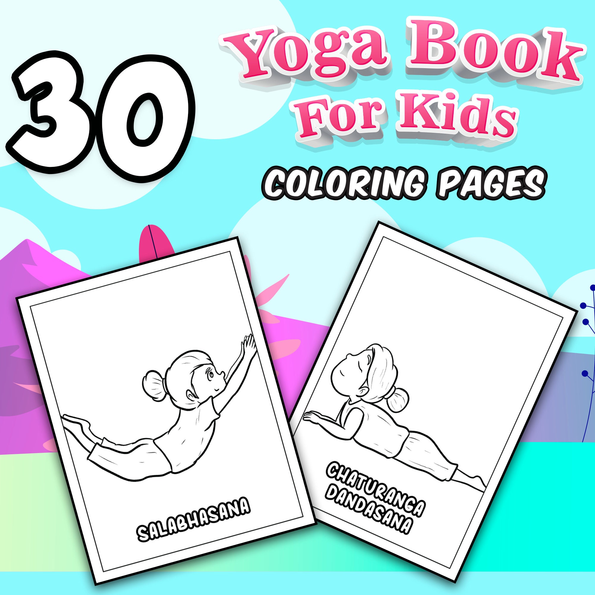BEST VALUE 30 Yoga Book for Kids Instant Download Coloring - Etsy