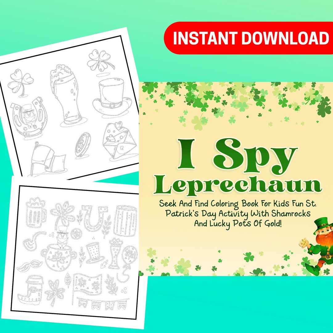 BEST VALUE 25 I Spy Leprechaun - Instant Download Seek and Find ...