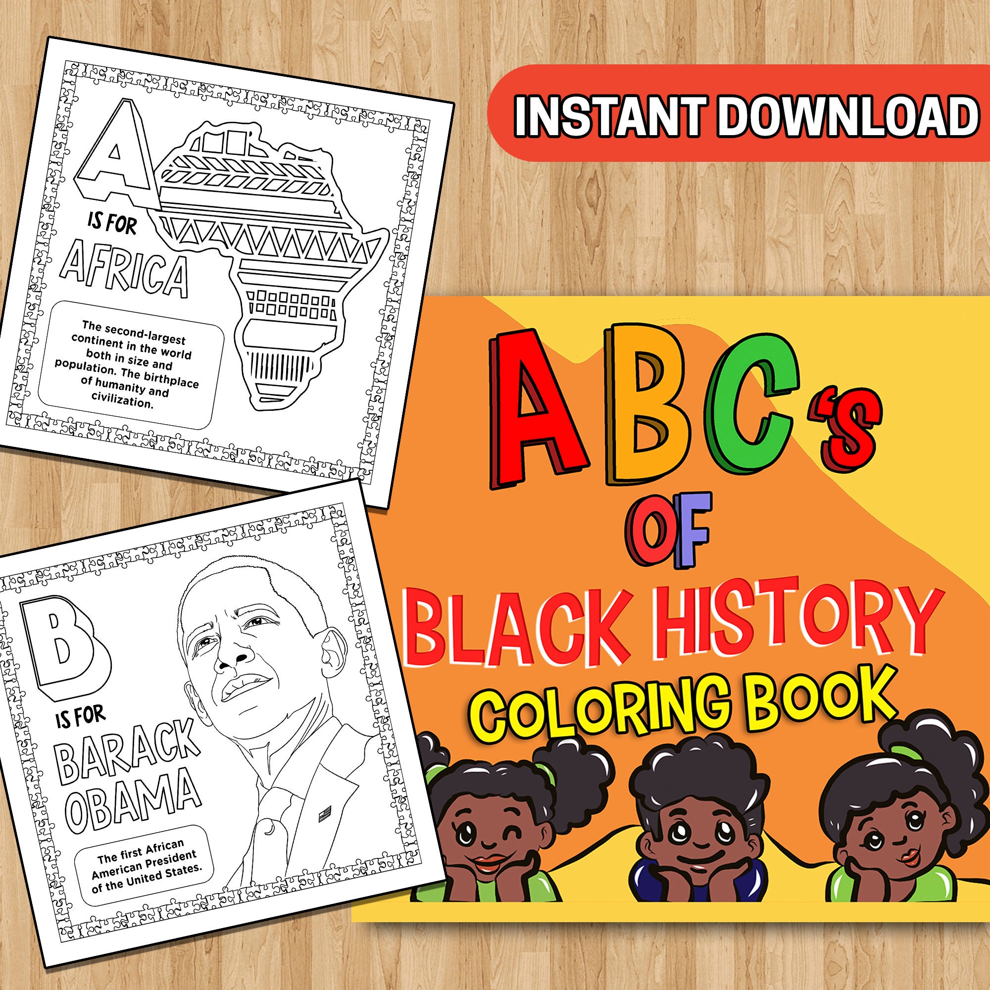 BEST VALUE Abcs of Black History Coloring Book Instant Download ...