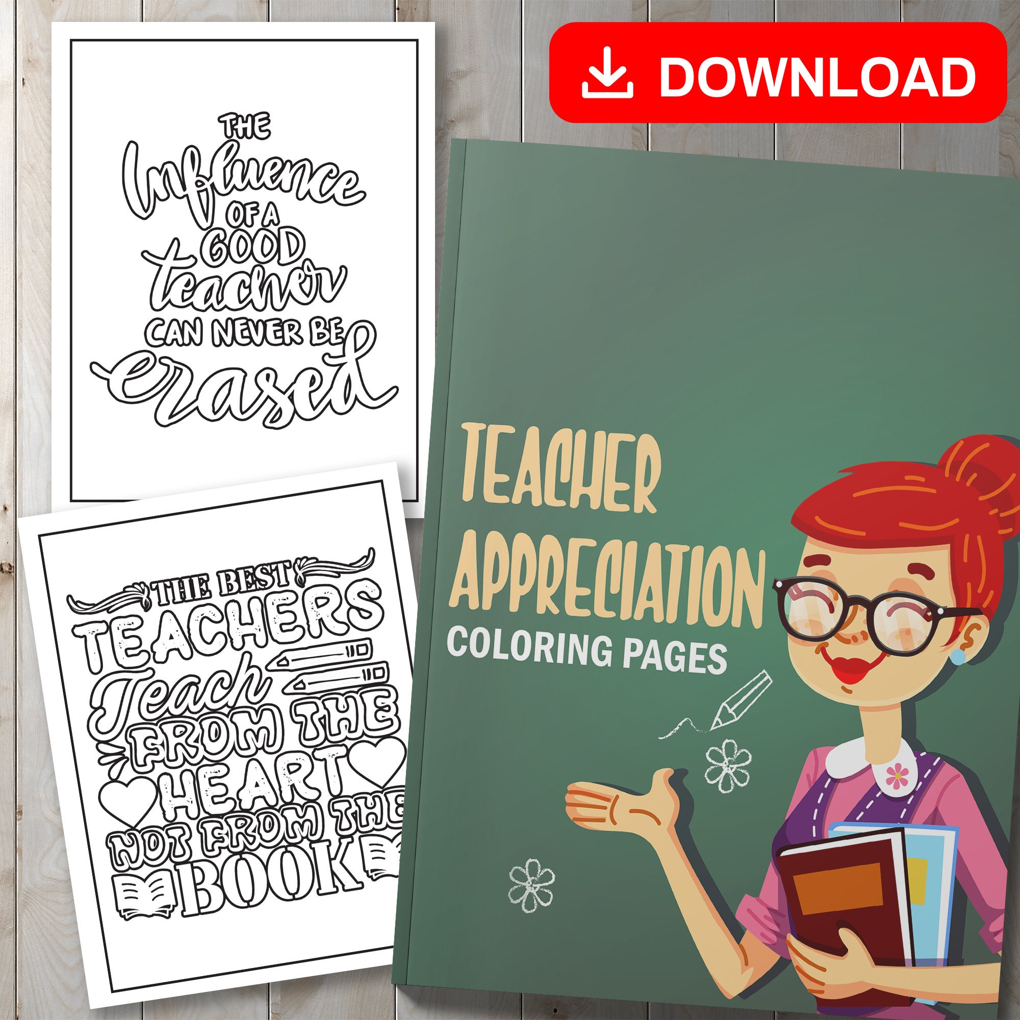 BEST VALUE Teacher Appreciation Coloring Pages Instant Download ...