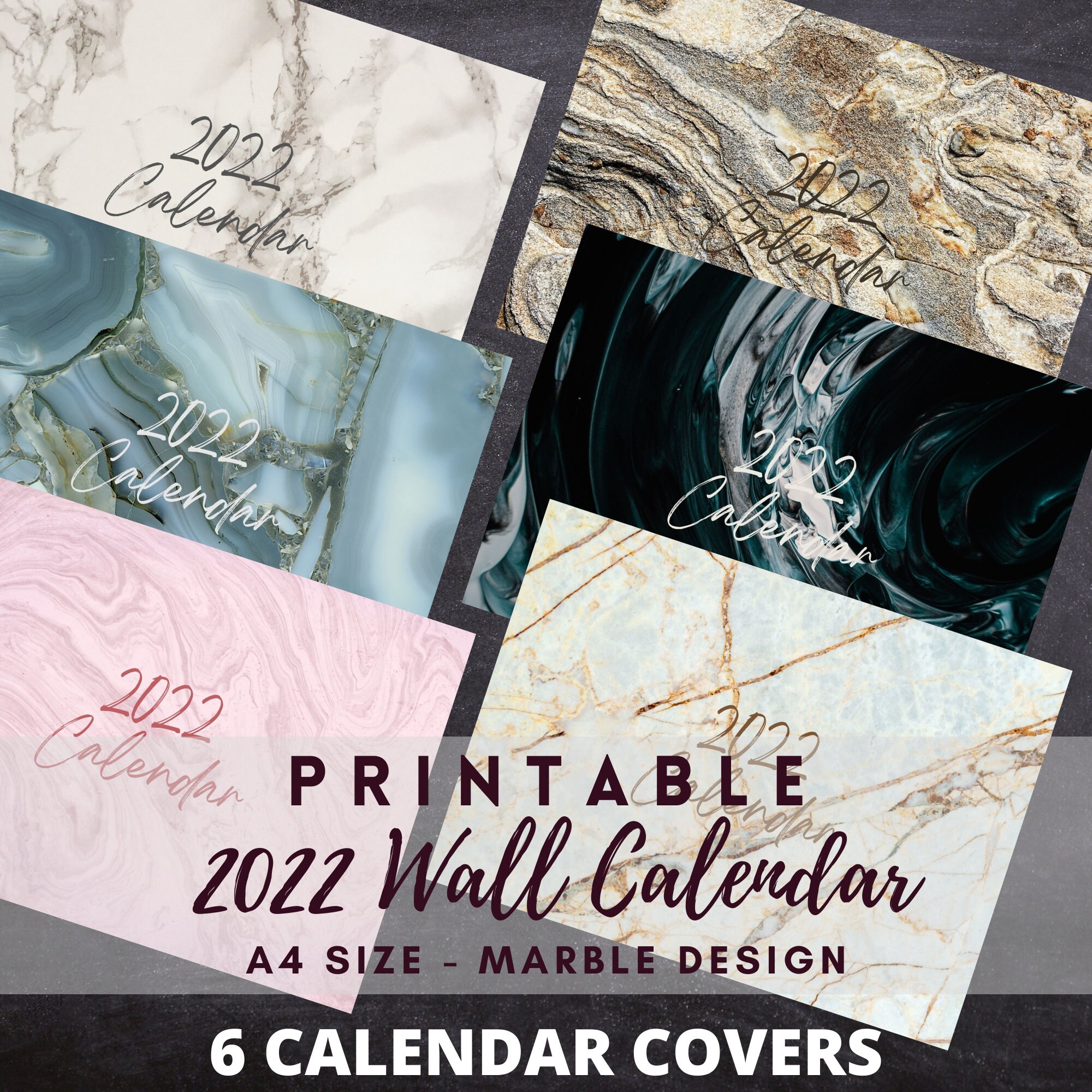 BEST VALUE Printable 2022 Wall Calendar Sheet Instant Download January ...