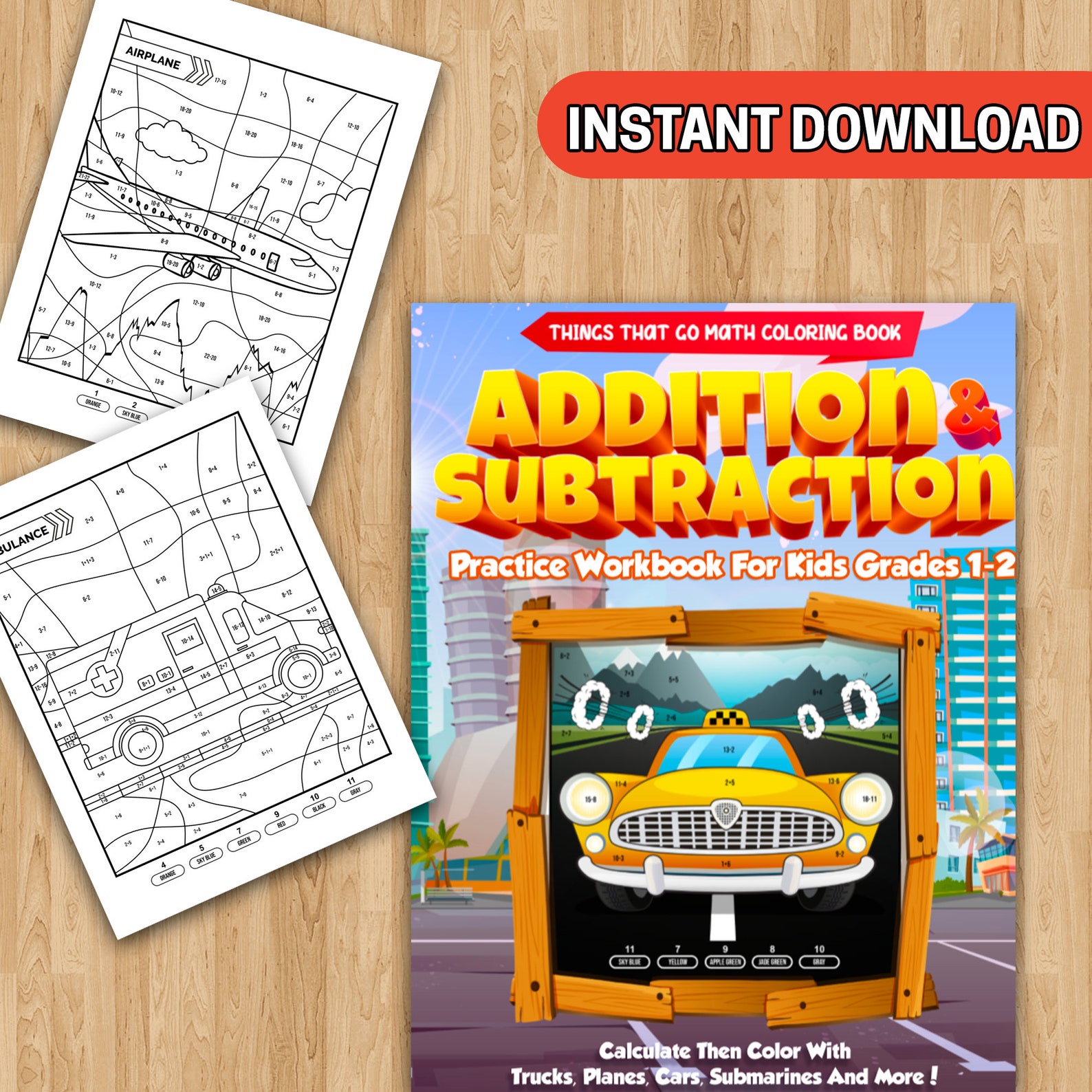 BEST VALUE 26 Color by Number Printable for Kids Addition and ...