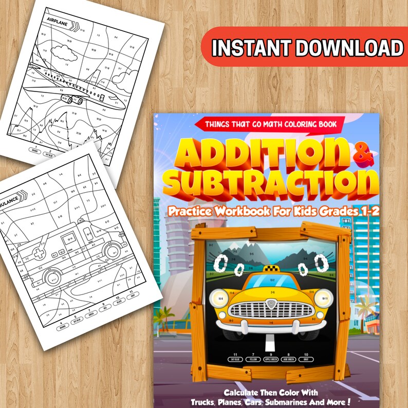 BEST VALUE 26 Color by Number Printable for Kids Addition and ...