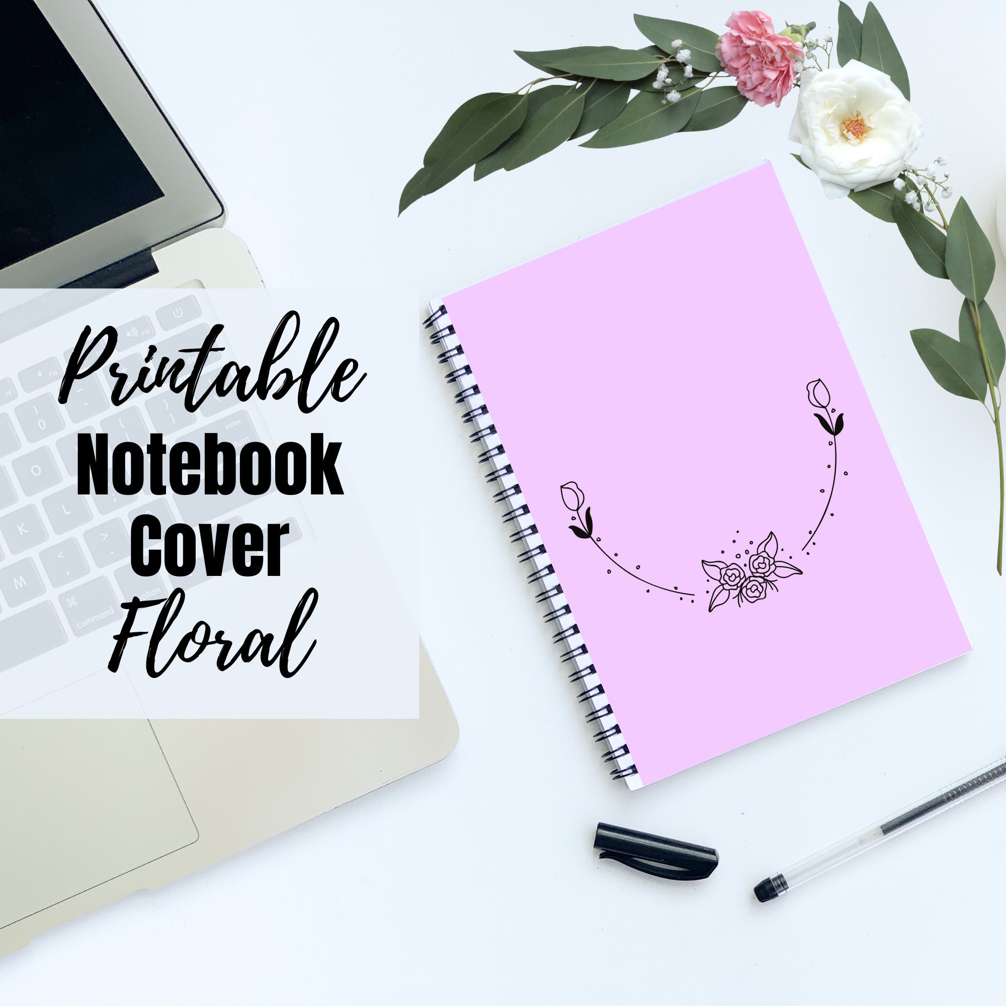 BEST VALUE 1 Printable Notebook Cover Violet Flower Theme - Etsy
