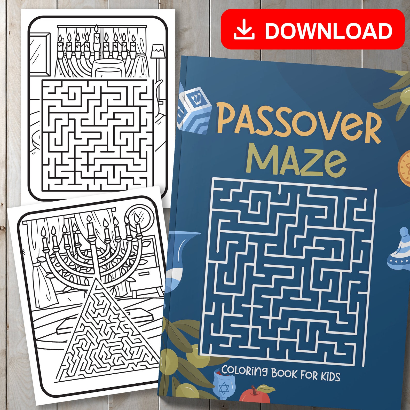 BEST VALUE Passover Maze Coloring Book for Kids Instant Download Puzzle ...