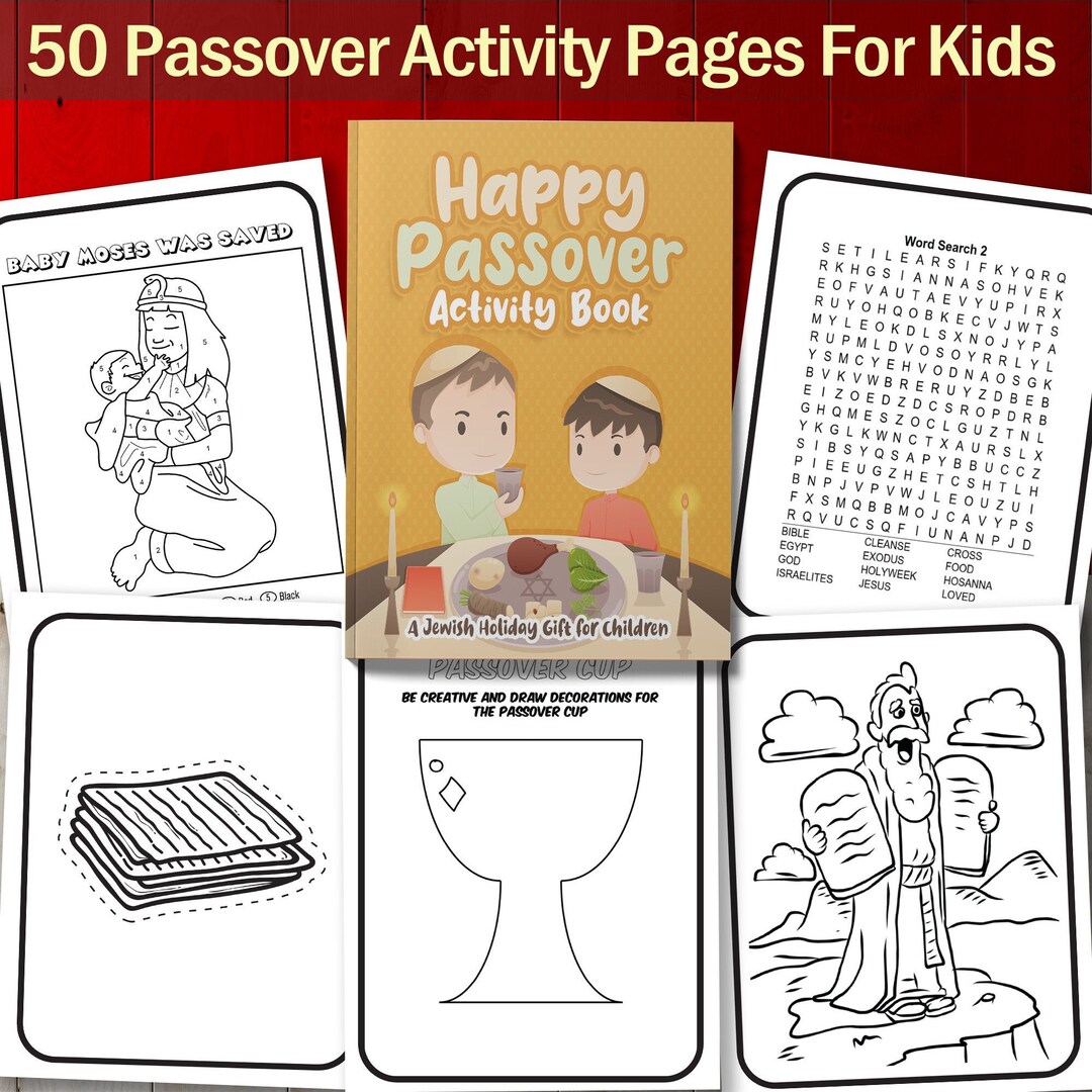 BEST VALUE Happy Passover Activity Book - Instant Download Fun Jewish ...