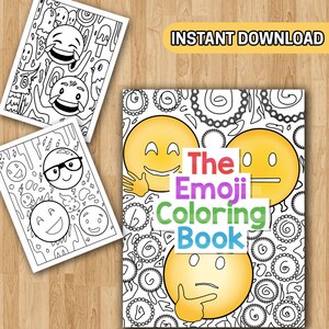 Emoji Coloring Book for Kids: Funny Faces With Super Cute Animals Like ...