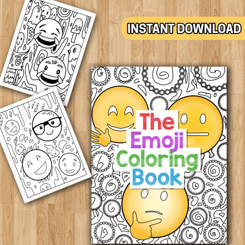 Emoji Coloring Book for Kids: Funny Faces With Super Cute - Etsy