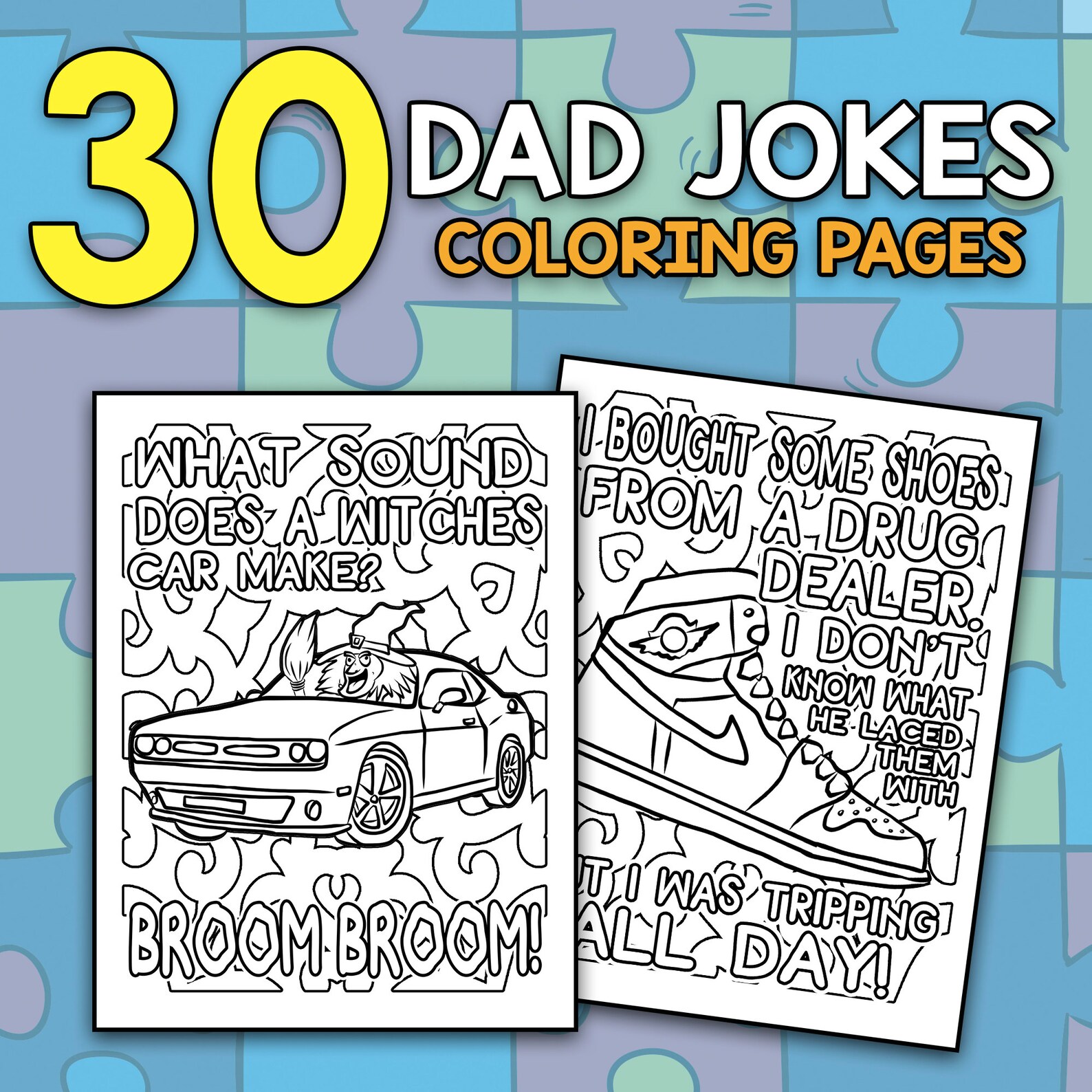 BEST VALUE Dad Jokes Coloring Book - Hilarious and Cheesy Collection of ...