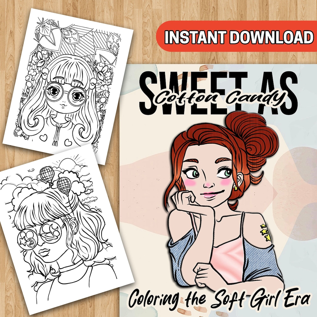 BEST VALUE Sweet as Cotton Candy - Instant Download Coloring the Soft ...