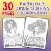 BEST VALUE Fabulous Drag Queens Coloring Book Instant Download A Sassy ...