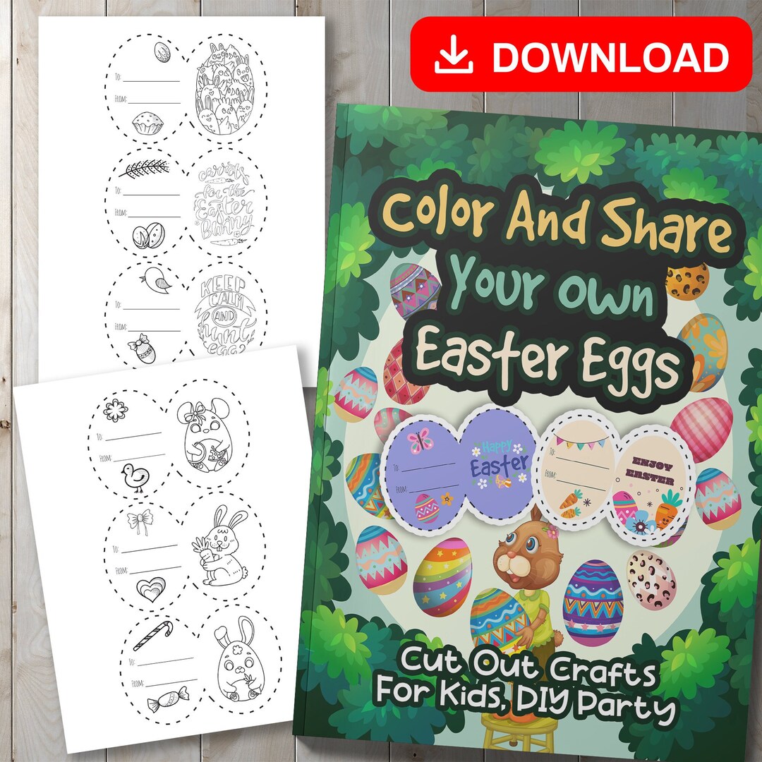 BEST VALUE Color and Share Your Own Easter Eggs - Instant Download Cut ...
