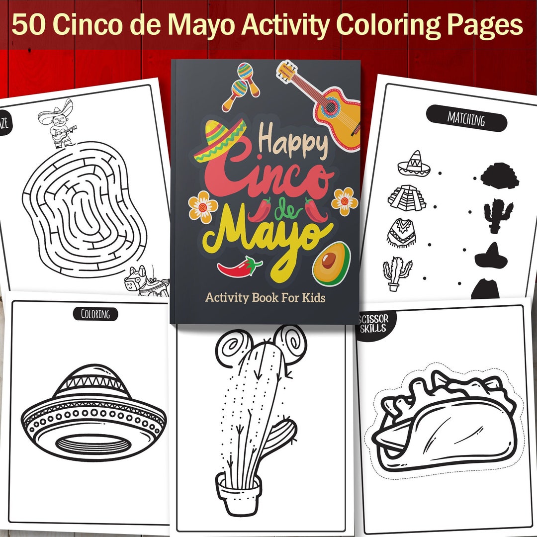 BEST VALUE Happy Cinco De Mayo Activity Book for Kids - Instant ...