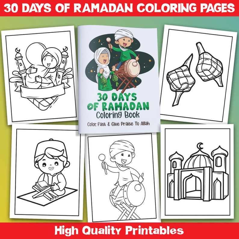 BEST VALUE 30 Days of Ramadan Coloring Book Instant Download - Etsy
