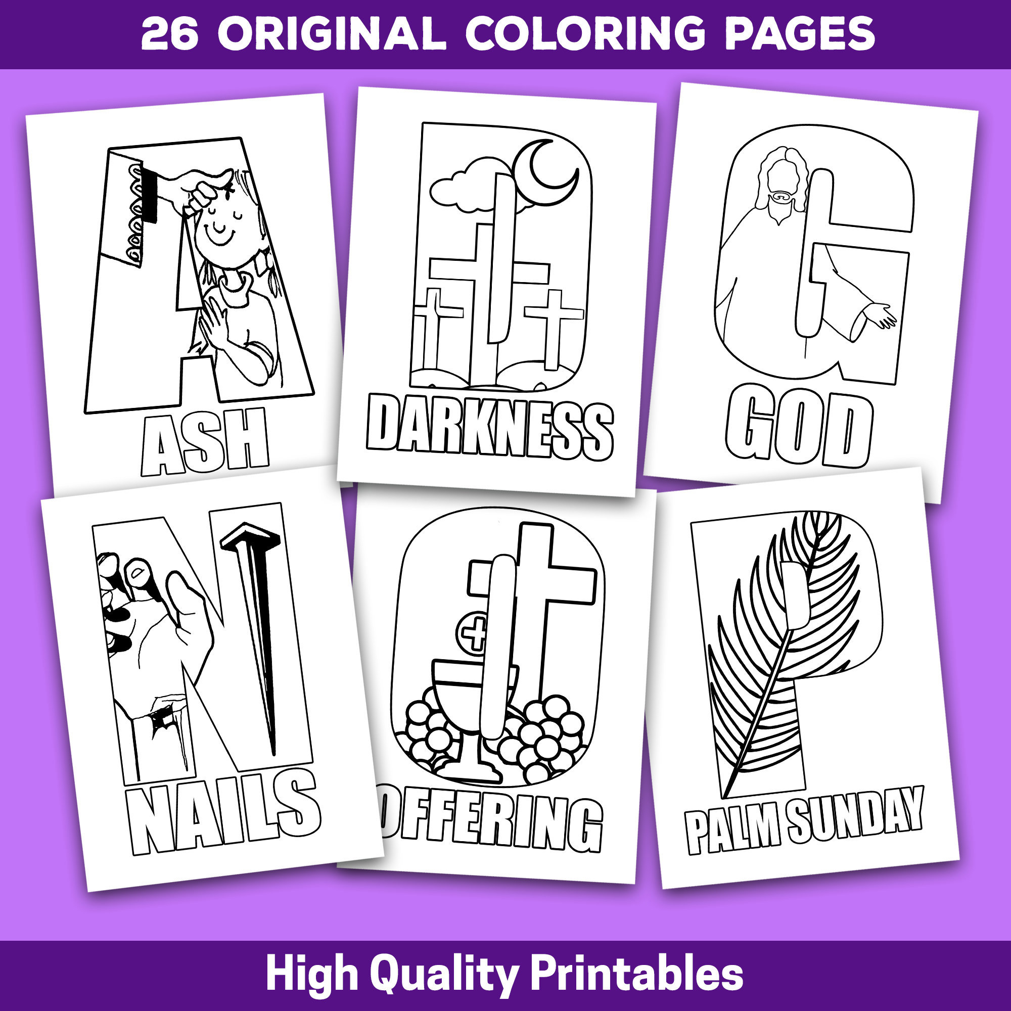 BEST VALUE L is for Lent! Coloring Book for Kids - Instant Download ...