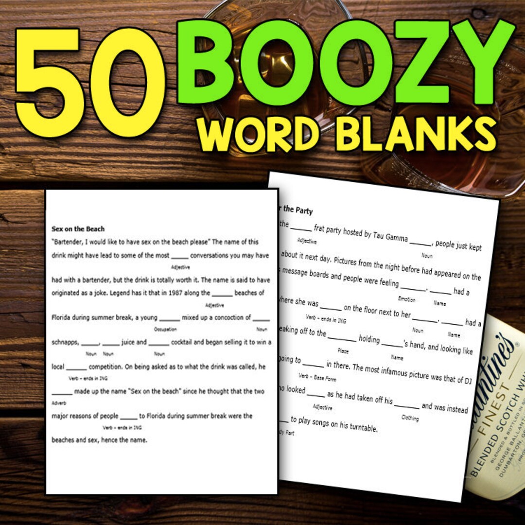 BEST VALUE 50 Boozy Word Blanks: A Funny Adult Activity Book Filled ...