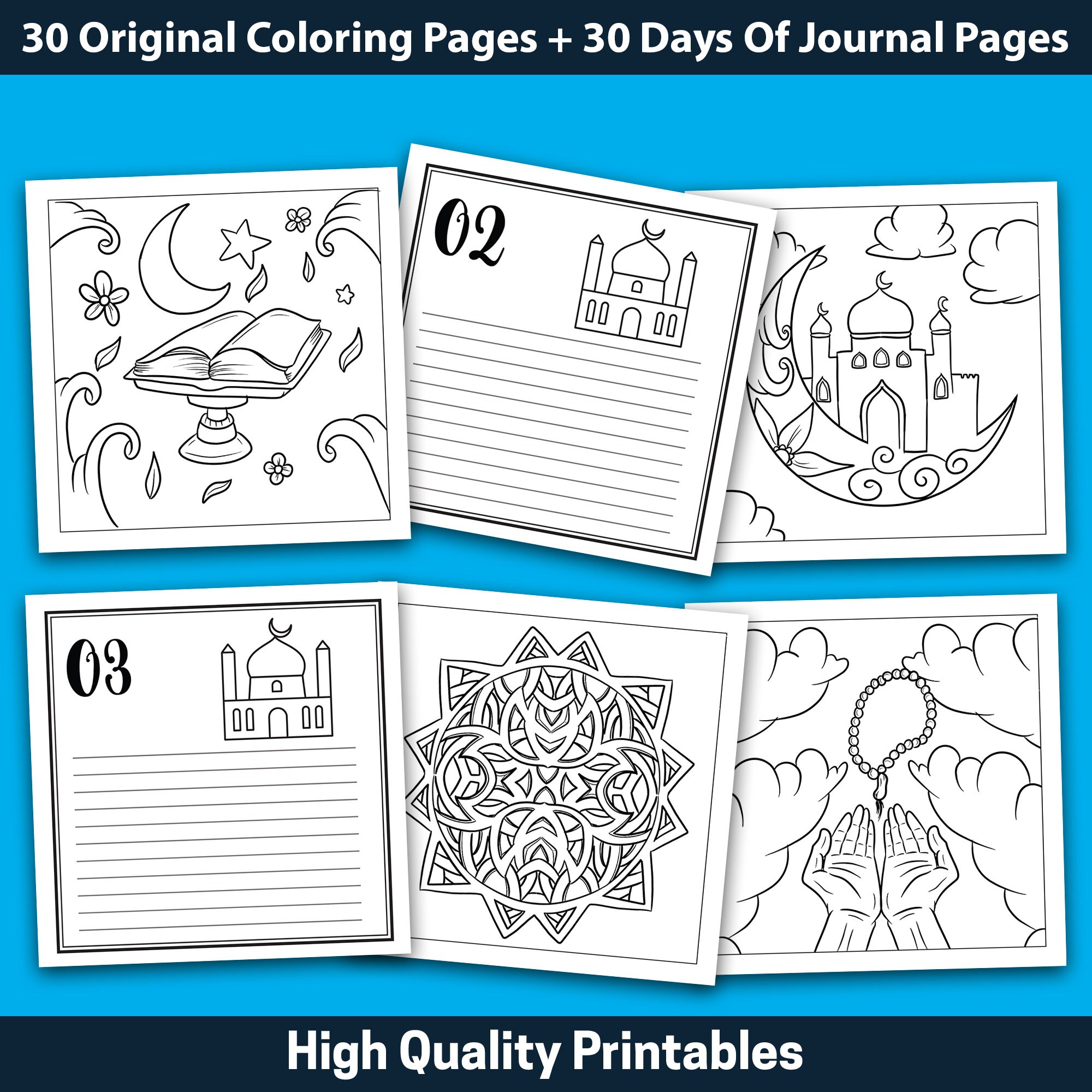 BEST VALUE Ramadan Countdown Calendar Coloring Book A Daily Coloring ...