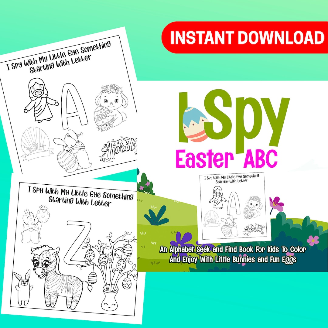 BEST VALUE 26 I Spy Easter ABC - Instant Download Alphabet Seek and ...