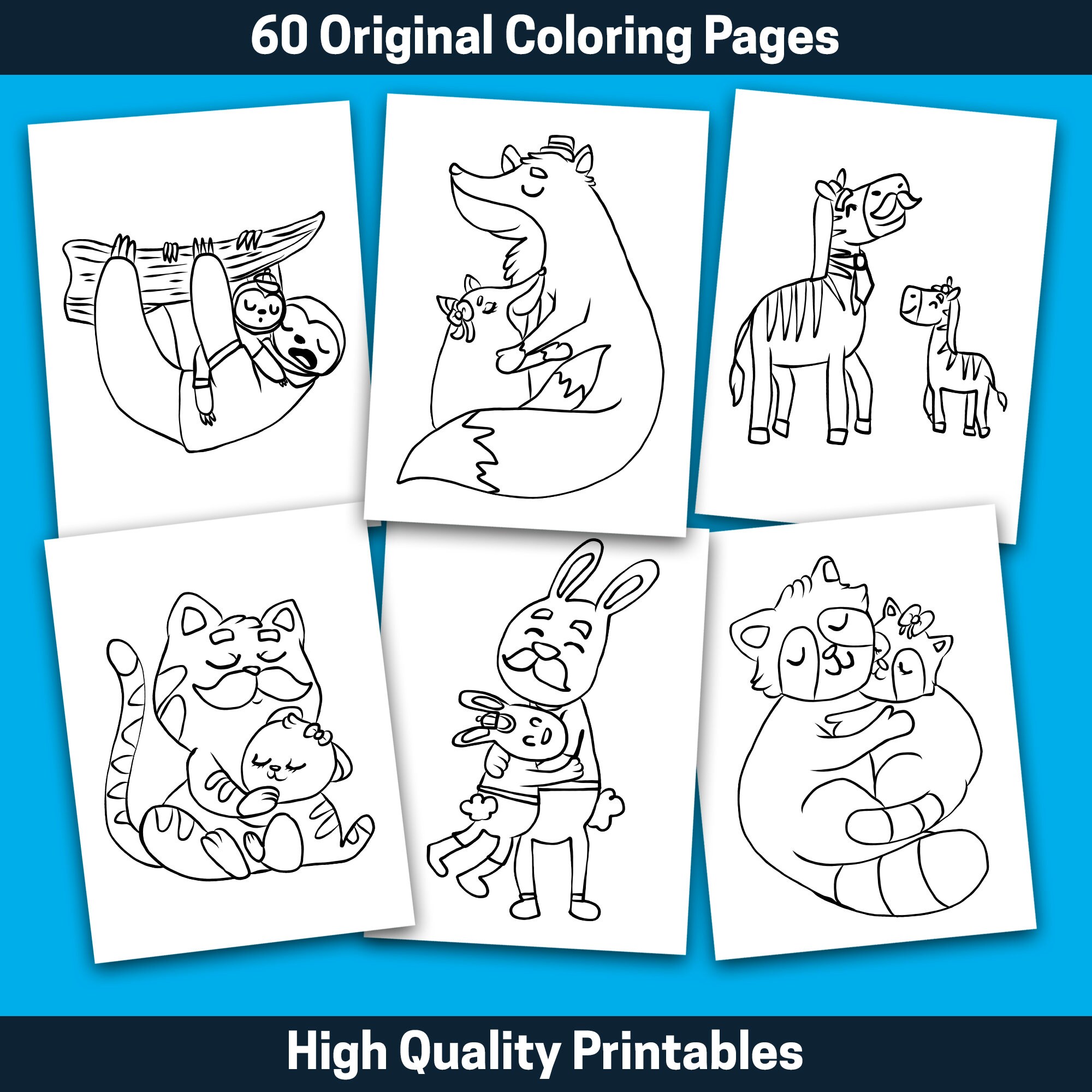 BEST VALUE 60 Daddy and Me Coloring Book - Instant Download Create and ...