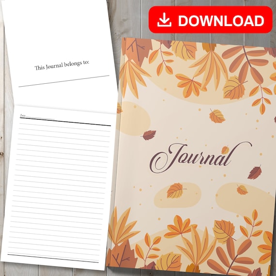 BEST VALUE Printable Autumn Journal Instant Download Fall - Etsy