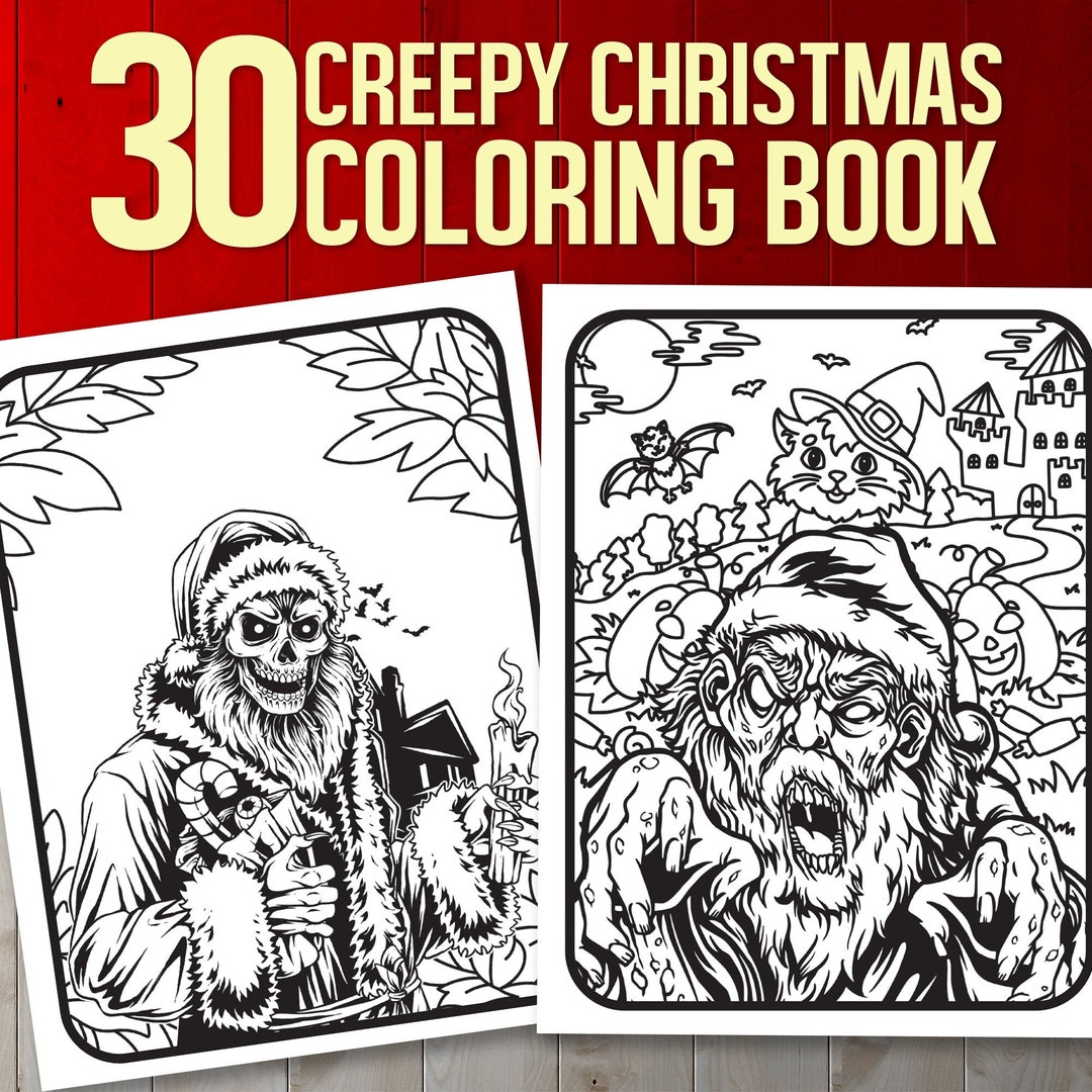BEST VALUE Creepy Christmas Coloring Book - Instant Download Halloween ...