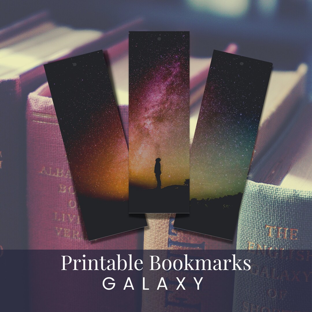 BEST VALUE Printable Bookmarks Set of 3 Galaxy Bookmark Designs Instant ...