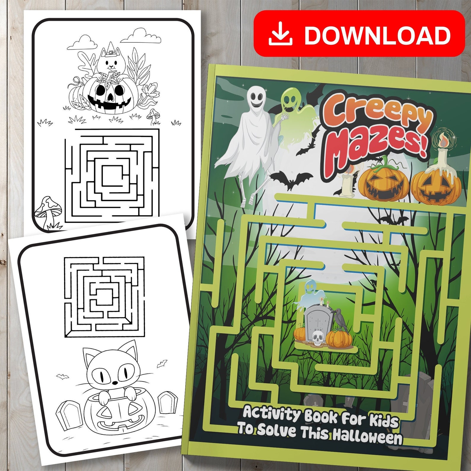 BEST VALUE! Creepy Mazes! Activity Book for Kids to Solve This ...