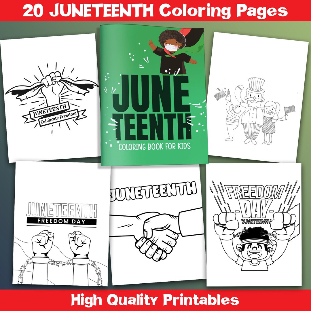 BEST VALUE 20 Juneteenth Coloring Book - Instant Download Freedom Day ...