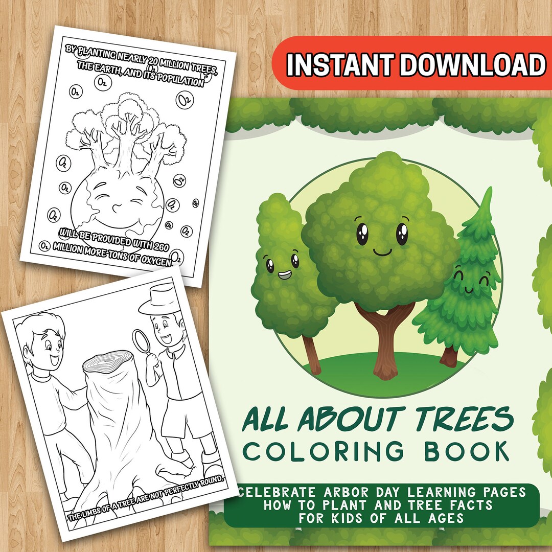 BEST VALUE 30 All About Trees Coloring Book - Instant Download ...