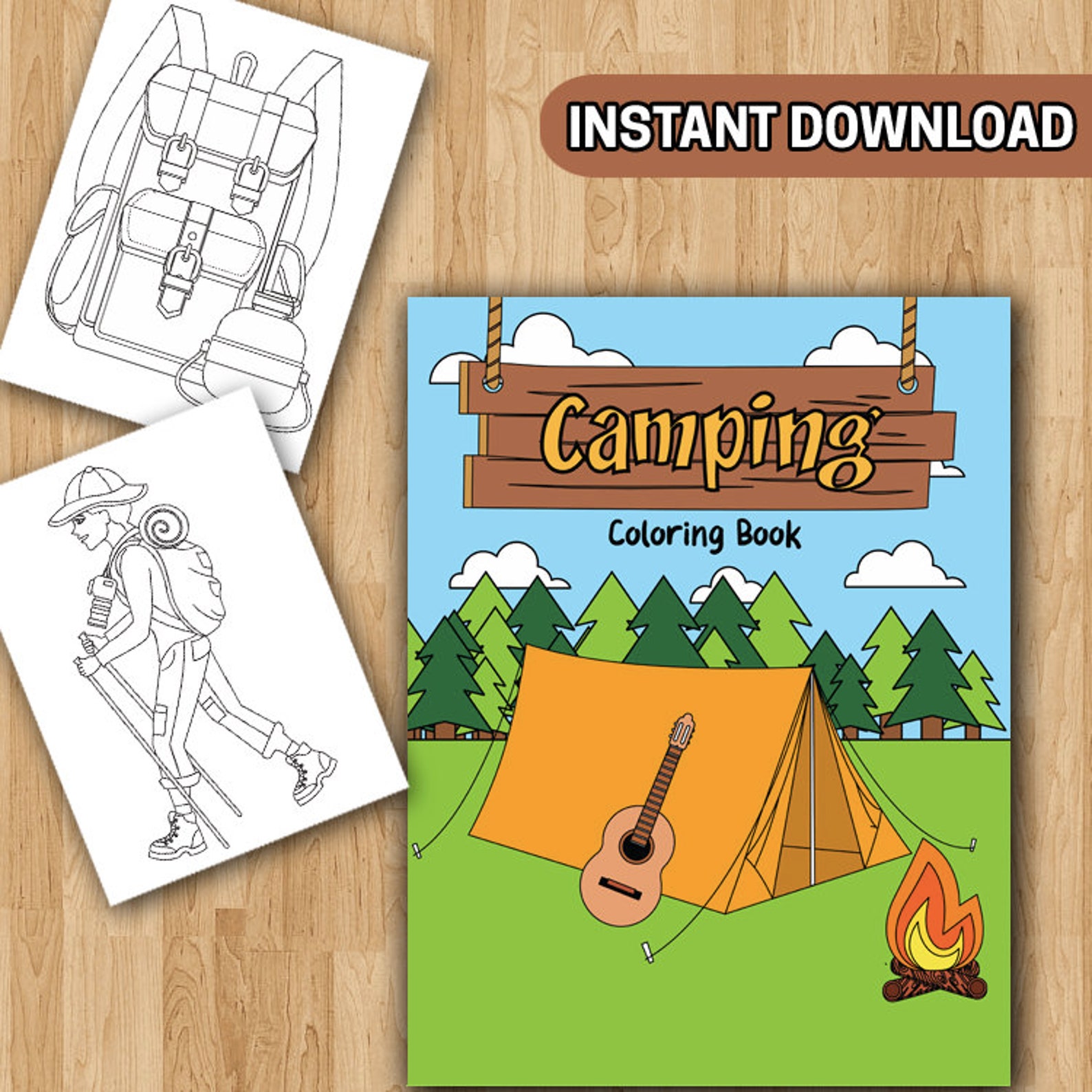 Camping Coloring Book: A Happy Camper Activity Book for Reel Cool ...