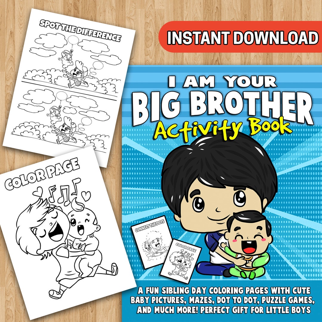 BEST VALUE 25 I Am Your Big Brother Activity Book - Instant Download ...
