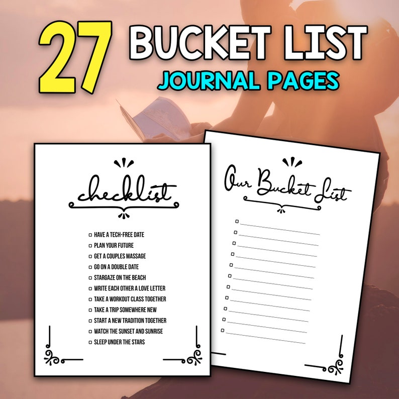 BEST VALUE 27 Our Bucket List Journal Pages Custom Books - Etsy